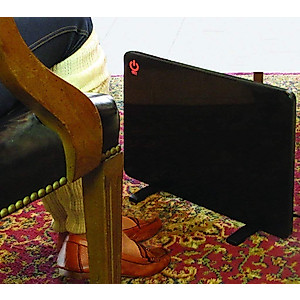 Cozy Products New and Improved Cozy Legs, Flat Panel Space Heater for Home and Office, Portable Heater with Built-in Thermostat, 200-watt, Energy-Efficient, 19" x 13" x 5/8", 5 lbs., Black