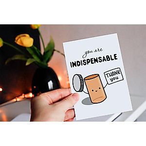 You Are Indispensable Card - Funny Medical Card - Thank Your Card Gift For Doctor - Nurse - Perfect Card For Pharmacy - Medical Humor Card - Rx Vial Card - Healthcare Card - Greeting Card