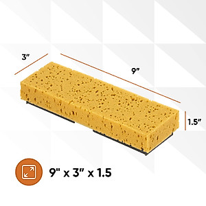Superio Sponge Mop Head Replacement Butterfly Squeeze Mop Head Refill for Tile, Laminate, Bathroom, Kitchen, Garage Floors Commercial/Industrial (Replacement #1) (Replacement #1 (4))