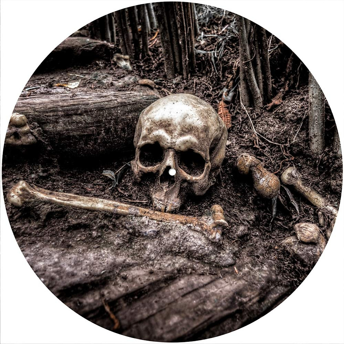 Slipmat Slip Mat Scratch Pad Felt for Any 12" LP DJ Vinyl Turntable Record Player Custom Graphical - skull-2525192