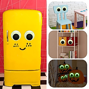 TOAOB 8pcs Glow in The Dark Wiggle Googly Eyes Self Adhesive Luminous Googly Eyes 50mm Plastic Sticker Eyes for DIY Crafts Scrapbooking Decoration