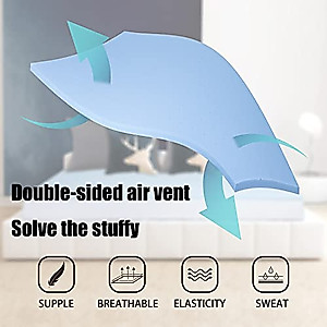 2-Inch Memory Foam Mattress Topper Queen Size Cooling & Breathable CertiPUR-US Certified Soft Gel Infused Foam Mattress Pad