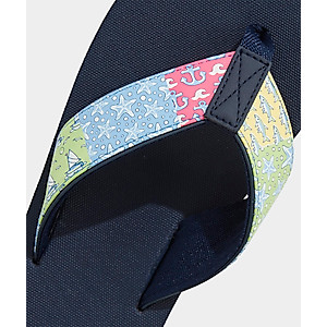 vineyard vines Boy's 25th Anniversary Classic Foam Flip Flop, Patchwork, 10 Toddler