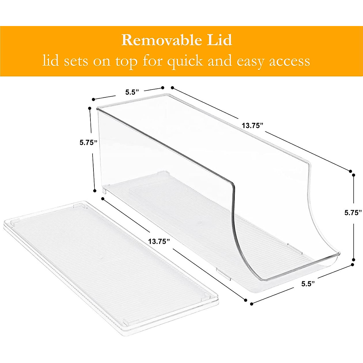 Soda Can Organizer for Refrigerator - Drink Organizer for Fridge - Beverage Dispenser for Fridge - Stackable Soda Can Organizer for Pantry -2 Pack Small and Large