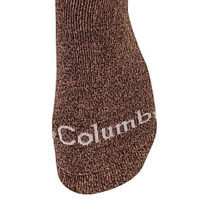 Columbia Men's 2 Pack Casual Wool Crew Socks, Charcoal Marl, Shoe Size 6-12