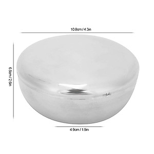Shaving Bowl, Shaving Foam Bowl, Shaving Bowl soap Dish Stainless Steel Men Shaving Bowl Beard Shaving Bowl Stainless Steel soap Foam Mug Beard Hair Care Cup with lid(#1)