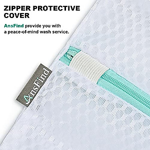 AnsFind Mesh Laundry Bags for Delicates 4Pack Small Durable Honeycomb Mesh Wash Bags Garment Bags for Laundry Washer and Dryer (1 M 16×20 Inch，2 S 12×16 Inch, 1 XS 10×12Inch)