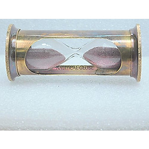 MERIDIAN NAUTICALS Brass Sand Timer Nautical Vintage Antique Item Replica Hour Glass Maritime Item