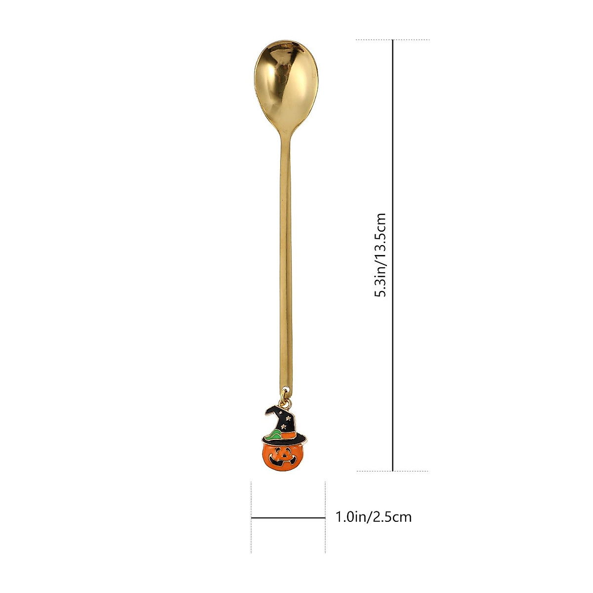 Hemoton 4pcs Halloween Coffee Spoons Stainless Steel Dessert Spoons Pumpkin Skull Tea Spoon Coffee Stirring Spoon Set for Halloween Family Gatherings Table Decoration