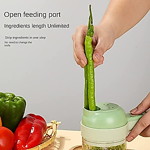 4 in 1 Handheld Electric Food Cutter Set, Kitchen Gods Wireless Food Processor for Fruits, Vegetables and Meat