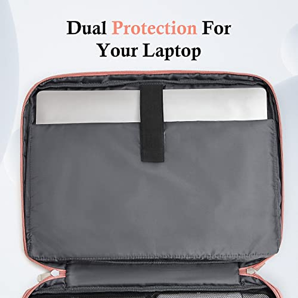 bagasin Laptop Sleeve Case 17 17.3 Inch, Slim Water Resistant TSA Laptop Cover with Handle Durable Protective Computer Carrying Case Compatible with HP Dell Lenovo Asus Notebooks