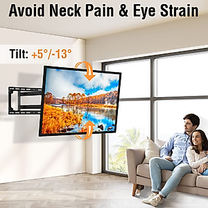 ELIVED Long Extension TV Mount for Most 37-75 Inch TV, Full Motion Wall Bracket with 29.5 inch Long Arm Articulating TV Wall Mount, Max VESA 600x400mm, Holds up to 88lbs, fits Wood Studs 12"-24".