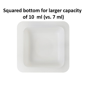 Small 1.7" Square Polystyrene Weigh Boats, Weighing Dishes, Weighing Boats, Anti-Static Disposable Tray, 10ml (160 pcs)