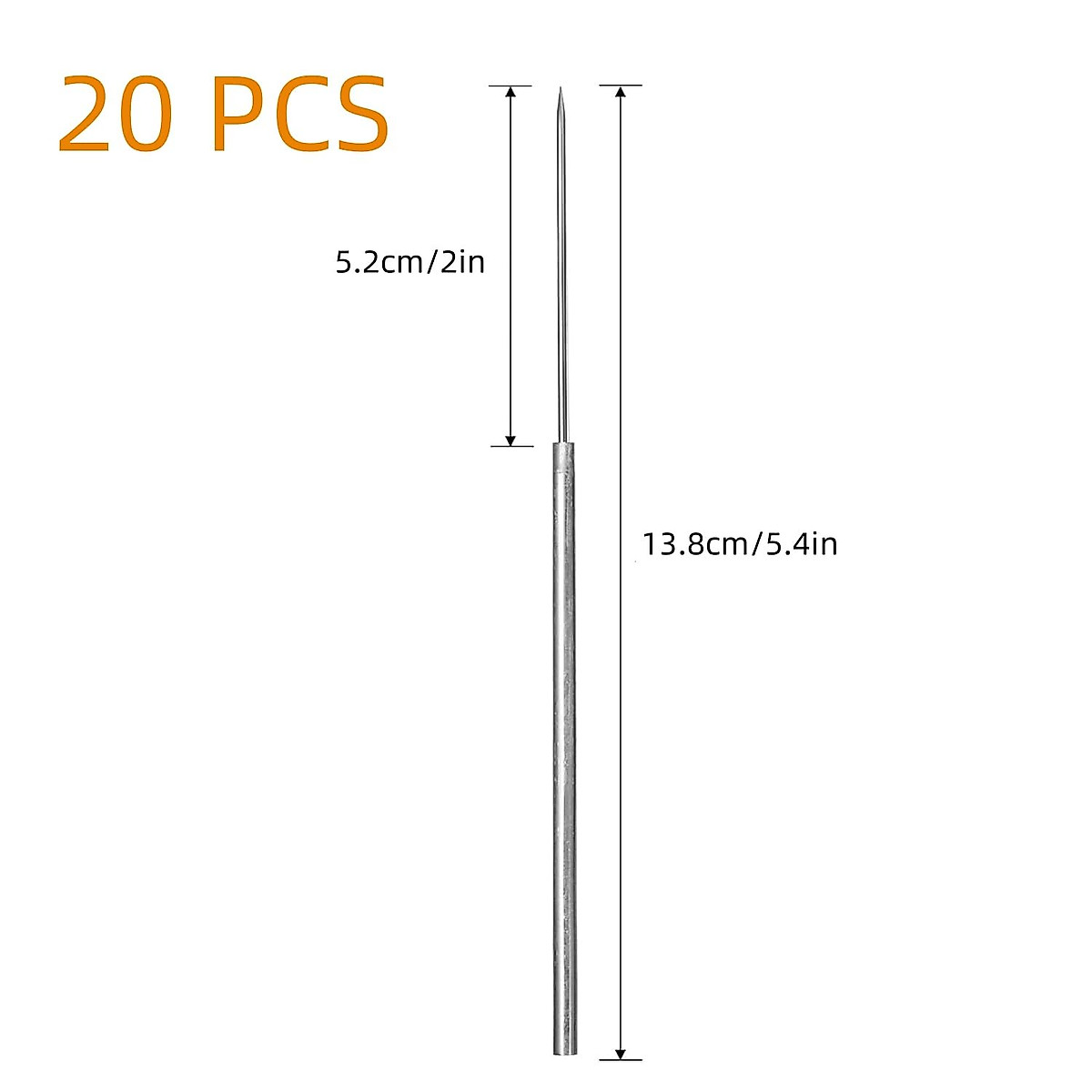 20pcs Straight Dissecting Needles, Stainless Steel Single Ended Micro Fine Precision Probe Teasing Needles Micro Fine Anatomy Pins for Students Lab Specimen Dissecting Biology Class Science Experiment