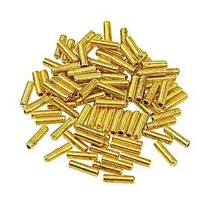 96Pcs Yootones M3 x 10mm Guitar Saddle Bridge Height Adjustment Hex Screws Compatible with Tremolo Systems Electric Bass Guitar Music Instrument Parts (Gold)