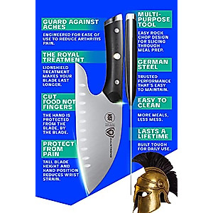 Dalstrong Guardian Chef Knife - 8 inch - Gladiator Series Elite - Ergonomic Design - Razor Sharp - Forged High Carbon German Steel - Full Tang - w/Sheath