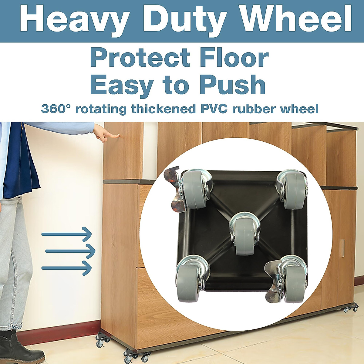 Furniture Dolly, 2024 Upgraded Furniture Movers with 5 Wheels, 360° Rotatable and Lockable, Heavy Duty Furniture Lift Mover Tool Set for Moving Heavy Furniture and Appliances,Maximum Load 3000LBS