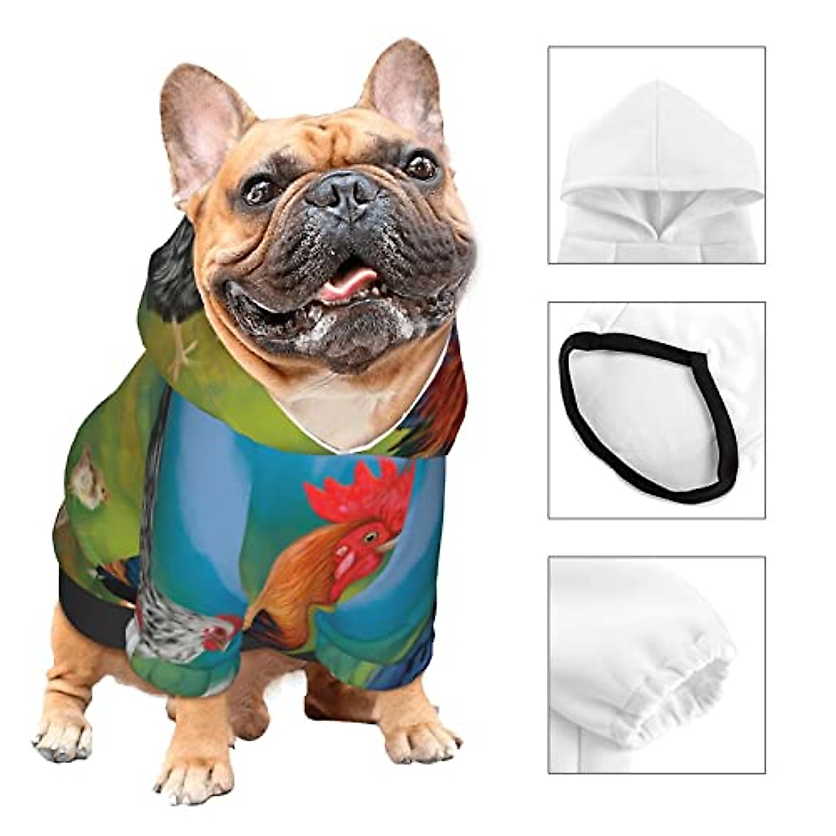 Lawn Grass Dog Hoodies, Pet Clothes Costumes, Pets Wear Hoodie Sweatshirts Jacket for Dogs Cats Outdoor, Small Medium