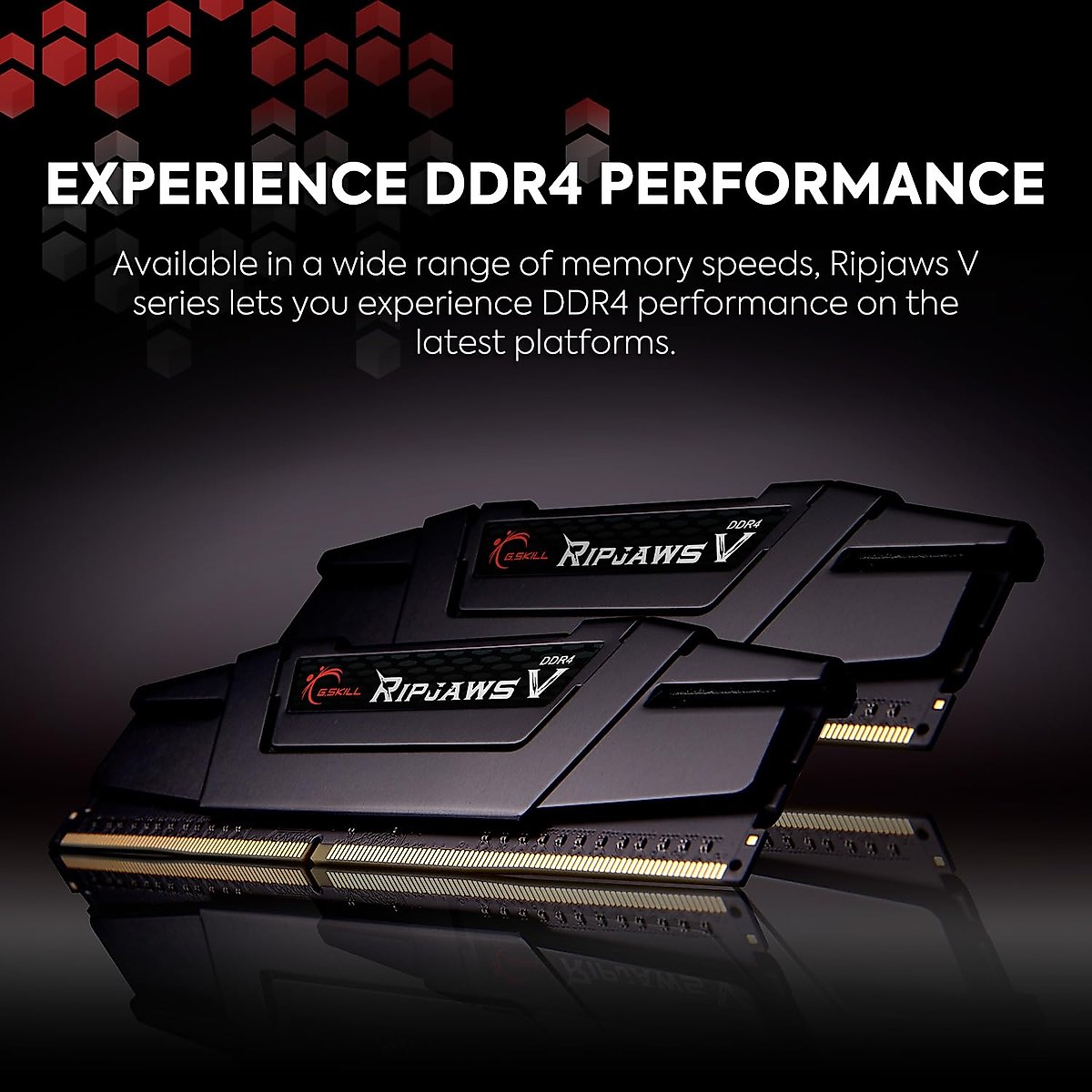 G.SKILL Ripjaws V Series (Intel XMP) DDR4 RAM 64GB (4x16GB) 3200MT/s CL16-18-18-38 1.35V Desktop Computer Memory UDIMM - Black (F4-3200C16Q-64GVK)