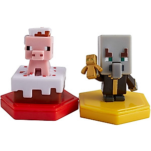 Mattel Minecraft Earth Boost Mini Action Figures 2-Pack, Set with NFC-Chip Toys, Earth Augmented Reality Mobile Game, Based on Minecraft Video Game
