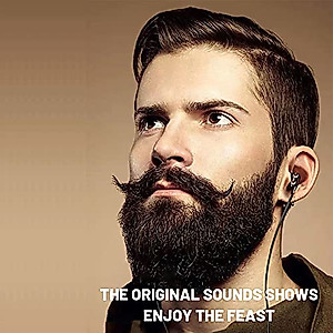 EAVAN Double Dynamic Drivers Wired Earphones,4 Speakers 4 Core HiFi in-Ear Earbuds,Noise Isolating Headphones 3.5mm Jack with Mic for Computer,MP3 and Phone