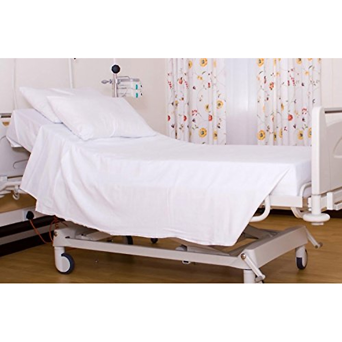 Fitted Hospital Bed Sheet, Twin Extra-Long 36"X80"X10" Soft and Comfy 100% Cotton Twin XL by Crescent Bedding (Twin XL, White)