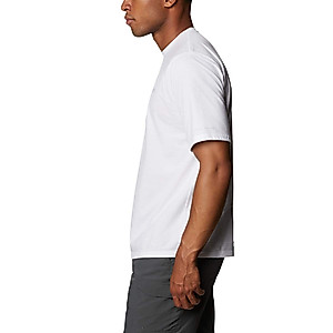 Columbia Men's PFG First Water Graphic Short Sleeve, White/Offshore, Large