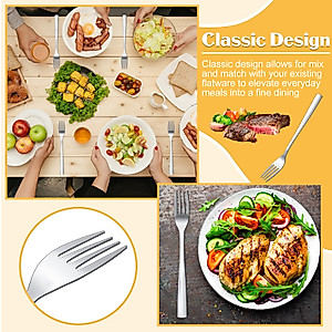 Minatee 100 Pieces Dinner Forks Bulk Set 6.9 Inches Stainless Steel Metal Forks Silverware Flatware Fork Salad Forks Table Fork Mirror Polished for Home Kitchen Restaurant Eating Silverware Utensils