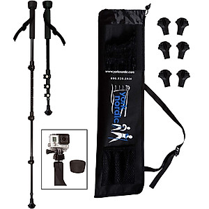 Trekking Bundle - York Nordic Adjustable Travel Pole with 2 Extra Sets of Feet