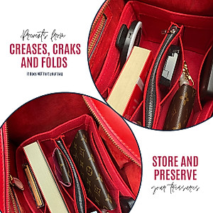 Mini Luggage Bag Organizer Insert Nano Luggage Tote Insert Customizable Premium Felt Handmade Liner protector (Luggage Nano, Black)