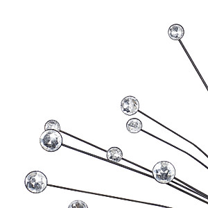 Deco 79 Metal Sunburst Wall Decor with Crystal Embellishment, Set of 3 16", 20", 24"W, Black