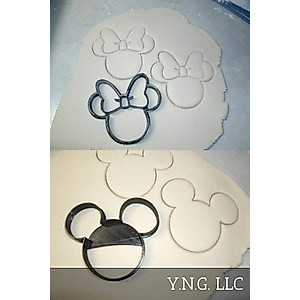 THEMED MAGICAL MOUSE FACE HEAD CARTOON SET OF 2 COOKIE CUTTERS MADE IN USA PR1017