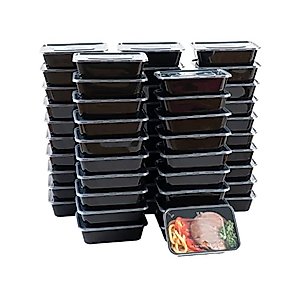 Hemind Meal Prep Container 24 oz[50 Pack ] Disposable Food Containers with Lids to go Containers for Food, Freezer & Microwave Safe BPA Free