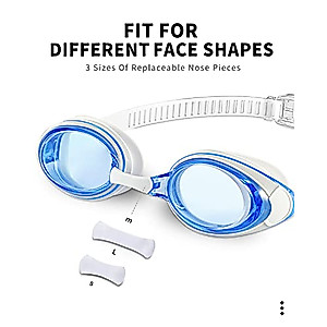 Aegend 2 Pack Swim Goggles, Swimming Goggles Flat Lenses Adult Men Women Youth