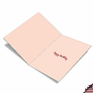 The Best Card Company - 1 Large Birthday Card with Envelope (8.5 x 11 Inch) - Fun Celebration Card for Birthdays - Optimisms J6631GBDG
