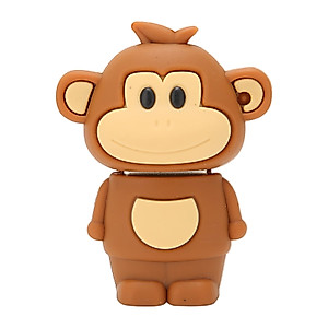 Kafuty-1 Cute USB Flash Drive, Cartoon Animal Monkey Thumb Drive, Pendrive Memory Thumb Stick, Gifts for School Students Kids Children Teacher Collegue Employees(64GB)