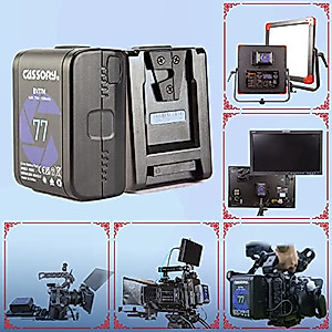 CASSORY BV-77M V Mount Battery with D-tap Mini Bocket,77Wh V Lock Camera Batteries for Camcorder