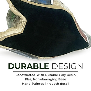 Rivers Edge Products Wine Bottle Holder for 750ml Standard Wine Bottle, Hand-Painted Poly Resin Kitchen Decor, Unique and Rustic Home Decor for Countertop or Wine Bar, Mallard Duck