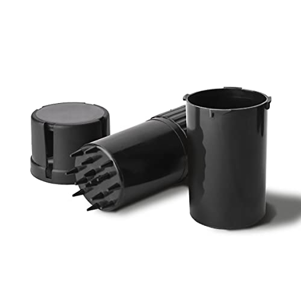 Free Boy Manual Grinder Storage Container,Storage Jar with Built-In Spice Grinders-Black