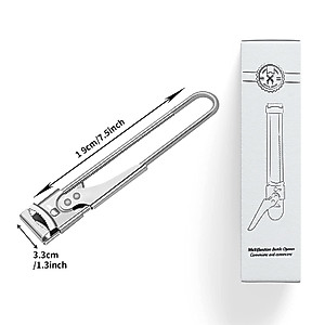 McGre Master Opener Adjustable &Bottle Opener,Adjustable Multifunctional Side Cut Opener Manual Jar Kitchen Gadgets Stainless Steel SB-002