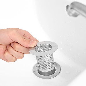 3pcs Bathtub Drain Cover, Hair Catcher Shower Drain Stainless Steel Deep Hair Catcher Hair Strainer Shower Drain Filter for Sink Strainer, Bathtub