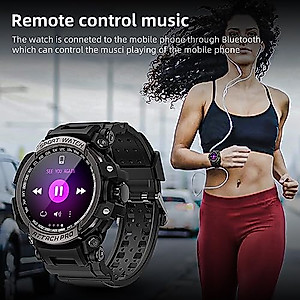 LOKMAT Smart Watch - Outdoor Sports Military Smart Watches for Men Bluetooth Call (Answer/Make Calls), Waterproof Tactical Rugged Smartwatch, Fitness Tracker Watch for Android iPhones