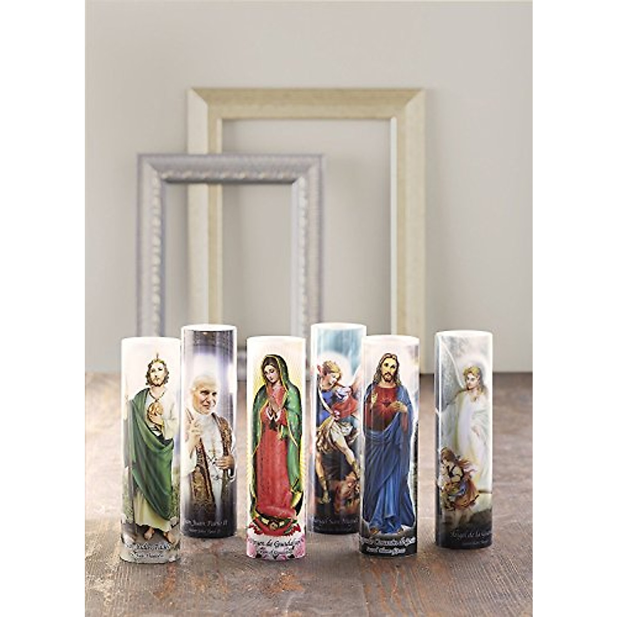 The Saints Collection St. Anthony Flickering LED Prayer Candle, Prayer in English and Spanish, Unique Religious Decoration for Prayer Alter, Mantle, or Any Room in the Home