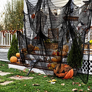 Evoio Halloween Decorations Creepy Cloth, 3 PC 120 X 30inch Black Scary Gauze Spooky Cloth, Freaky Loose Creepy Cloth, Halloween Decorations for Haunted Houses Outdoor Indoor Yard Cauldron Wall Decor