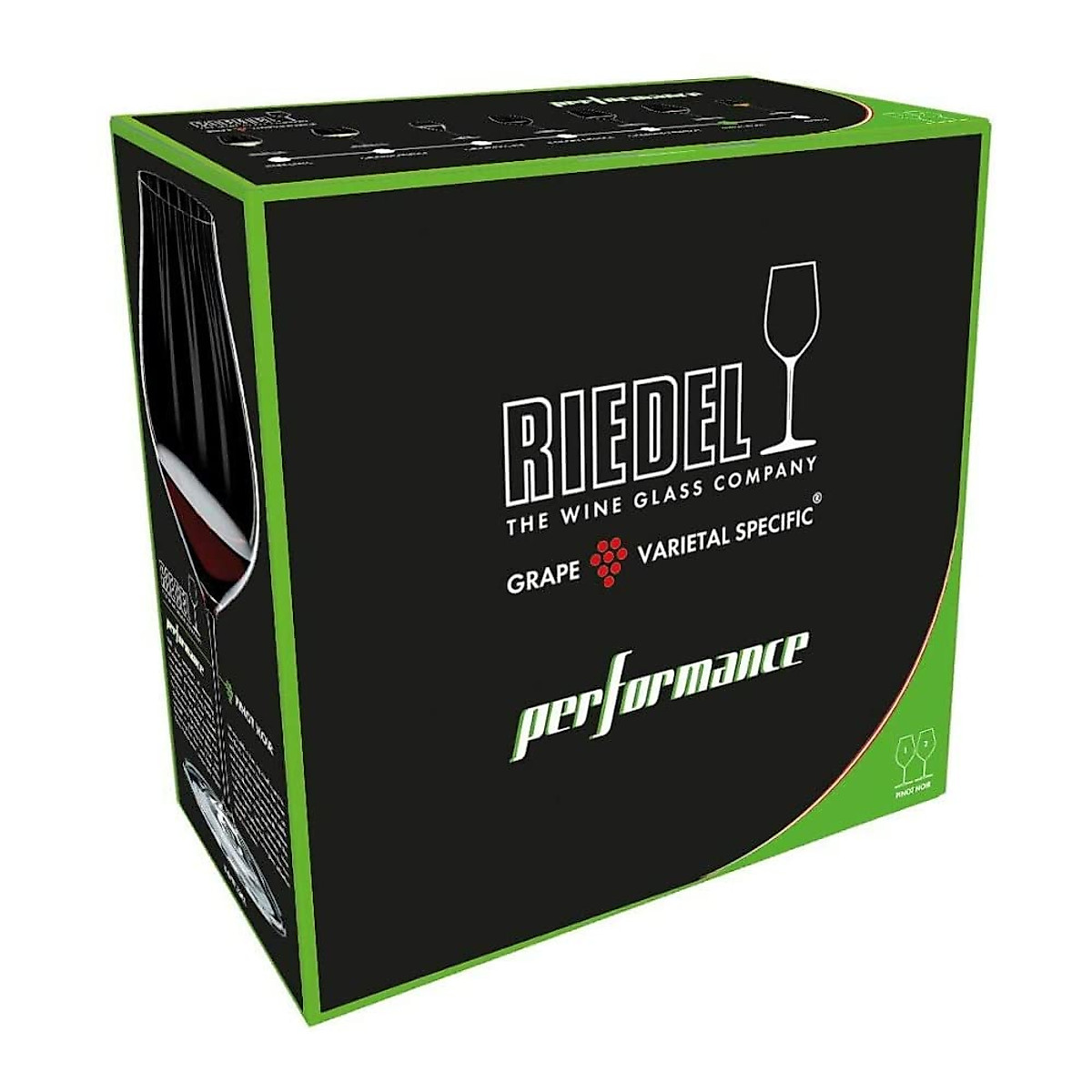 Riedel Performance Pinot Noir Wine Glass (2-Pack) Bundle with Large Microfiber Polishing Cloth and Wine Pourer (4 Items)