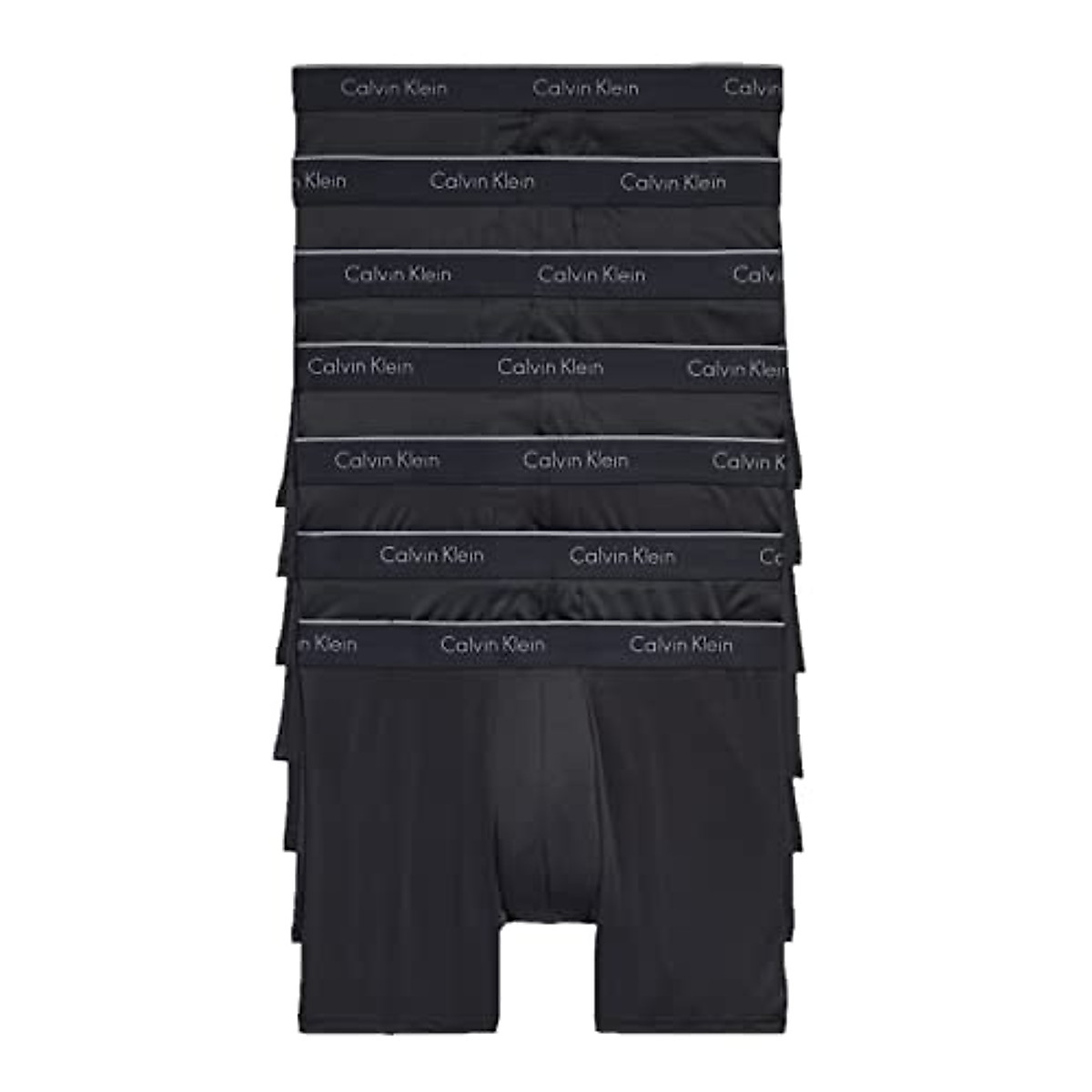 Calvin Klein Men's Micro Stretch 7-Pack Boxer Brief, 7 Black, L