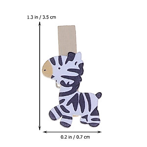 Amosfun 40 Pcs Animal Clothespins Wooden Craft Clips Scooter Accessories for Adults Wooden Clips Mini Wooden Clothespins Mini Clothespins Clothes Line Clips Photo Bamboo Cartoon