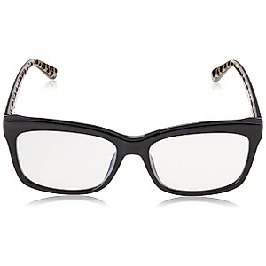 Kate Spade New York womens Kate Spade Female Optical Style Dollie Reading Glasses, Black Leopard/Demo Lens, 53mm 15mm US