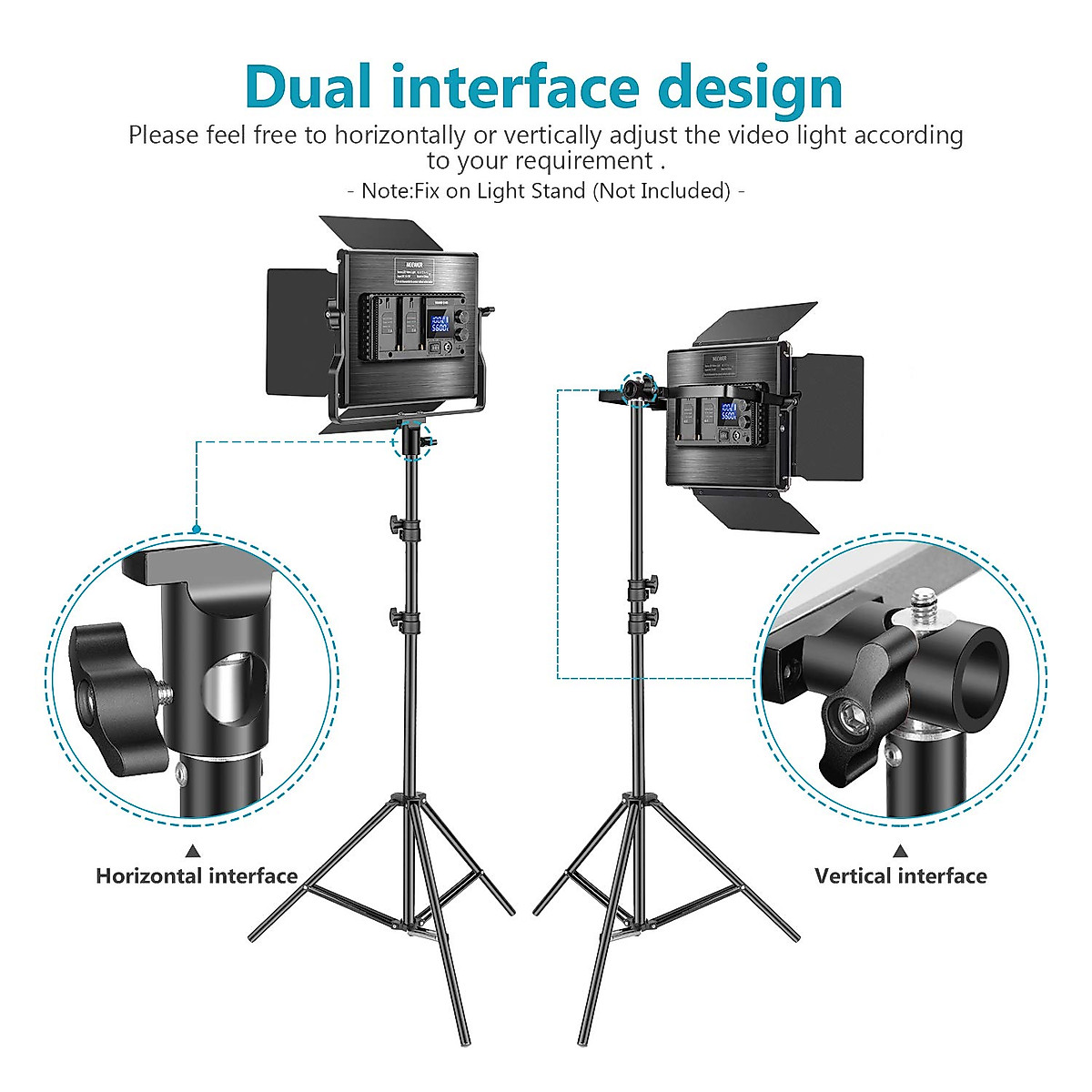 Neewer 2 Packs Advanced 2.4G 660 LED Video Light with Softbox Kit, Dimmable Bi-Color LED Panel with 2.4G Wireless Remote, LCD Screen, Softbox Diffuser and Light Stand for Portrait Product Photography