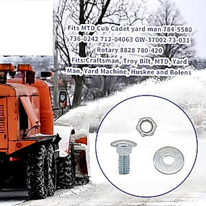 Huarntwo 6PK 710-0451 712-04063 Skid Slide Shoe Mounting Bolts Kit for MTD 784-5580 Snow Blower